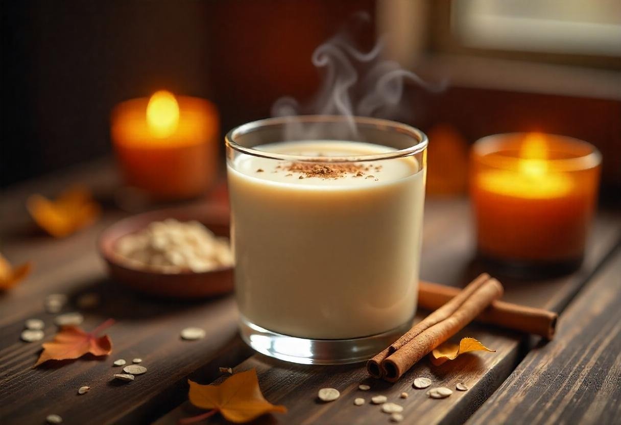Cinnamon Spiced Warm Oat Milk Recipe - Epicurean Escape