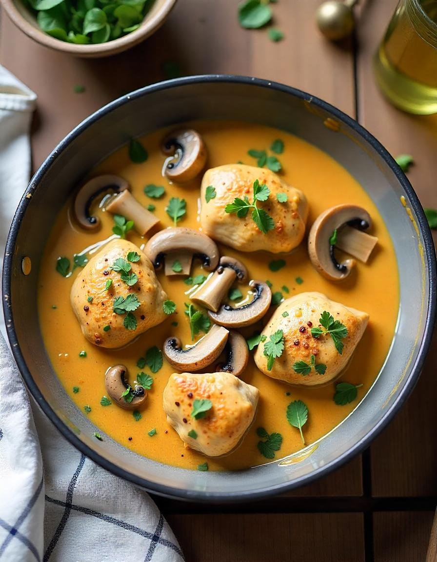 Creamy Mushroom Chicken Skillet Recipe - Epicurean Escape